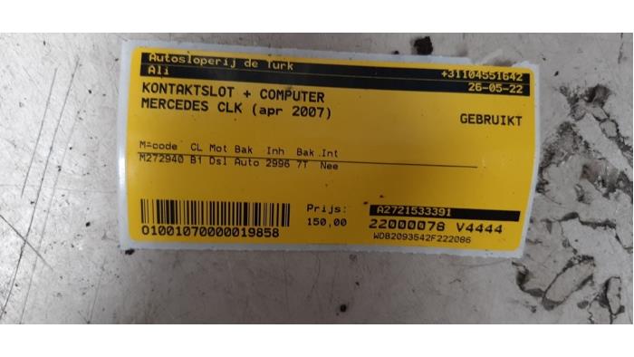 Kontaktslot + computer Mercedes CLK 3.0 280 V6 18V - A2037500693 M272940