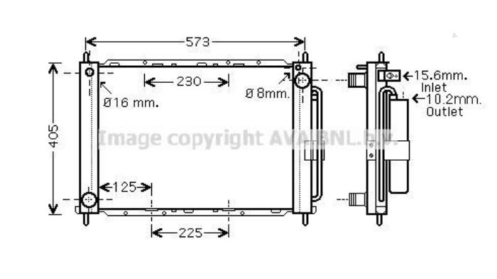 Radiateur Renault Clio - RTM405 AVA COOLING - Gebr Opdam B.V.