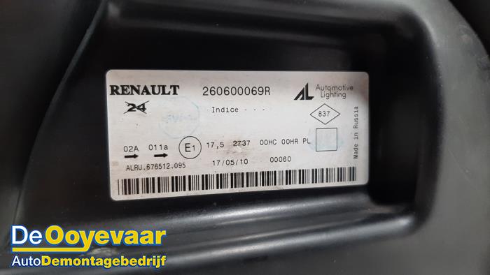 Koplamp links Dacia Duster 1.6 16V - 260600069R AUTOMOTIVE LIGHTING