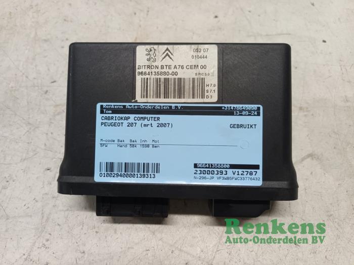 Peugeot 207 Computers cabriokap voorraad | Onderdelenlijn.nl
