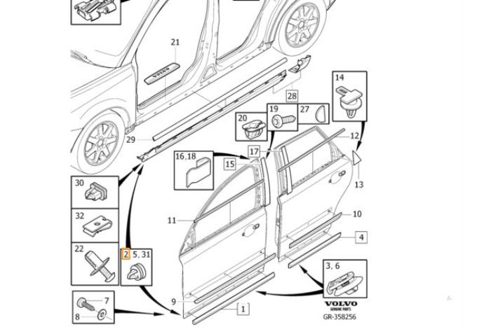 Sierstrip Volvo V50 - 30648141 - Auto Demontage Elferink B.V.