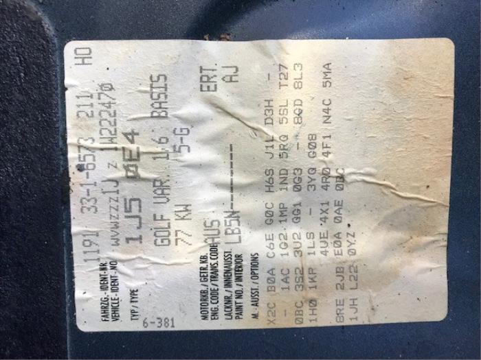 Gebruikte Volkswagen Golf IV Variant (1J5) 1.6 16V Achterbumper ...