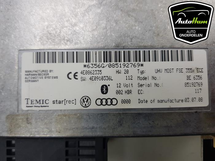 Bluetooth module Audi A6 Avant 2.0 T FSI 16V - 4E0862335 TEMIC
